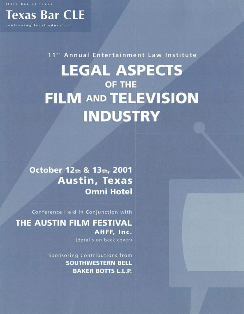 ELI Brochures - Texas Entertainment and Sports Law Section